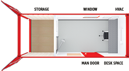 Mobile Office/Storage Combo Options | Sitebox Storage