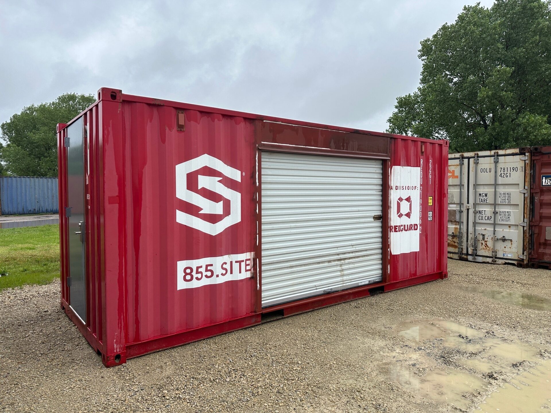 2019006 w/ Lock Box, Rollup Door and Man Door | 20' Shipping Container ...